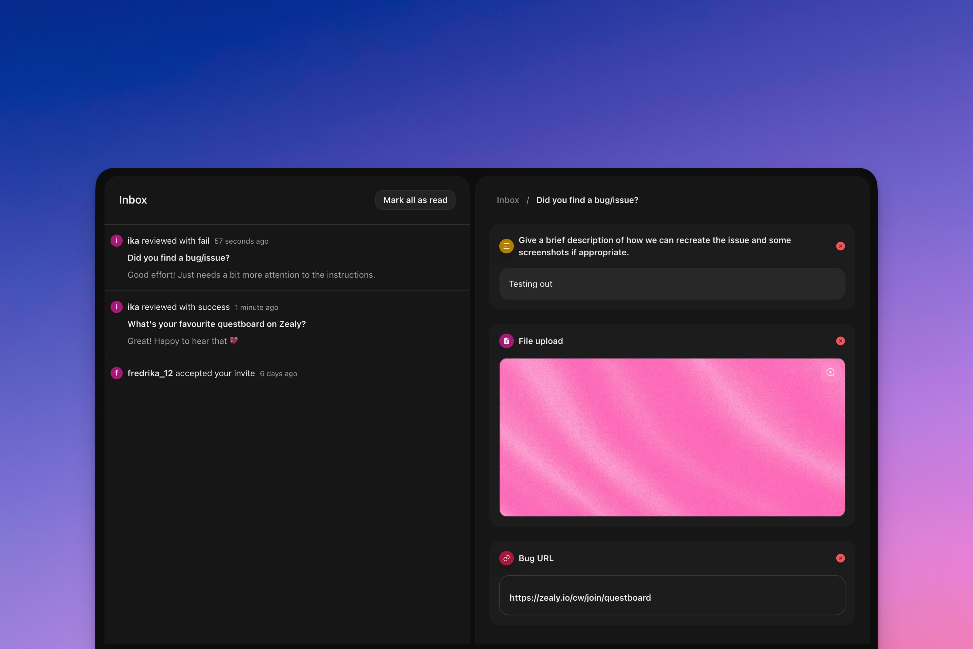Inbox Zealy